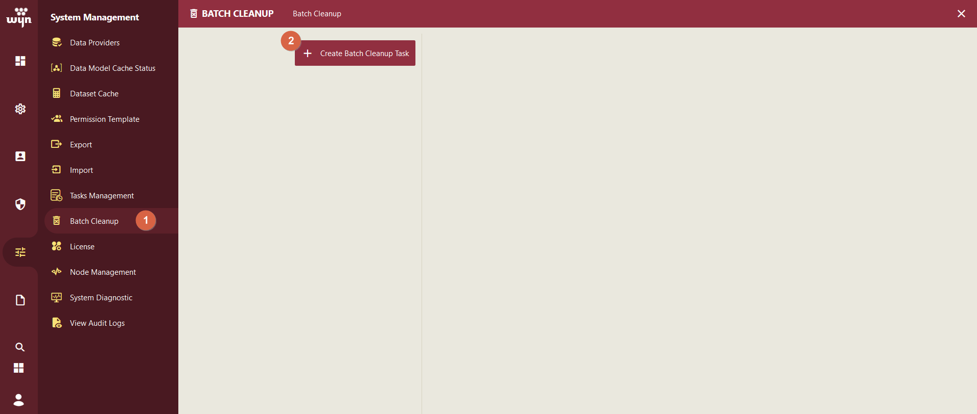 Batch Cleanup | Wyn Documentation